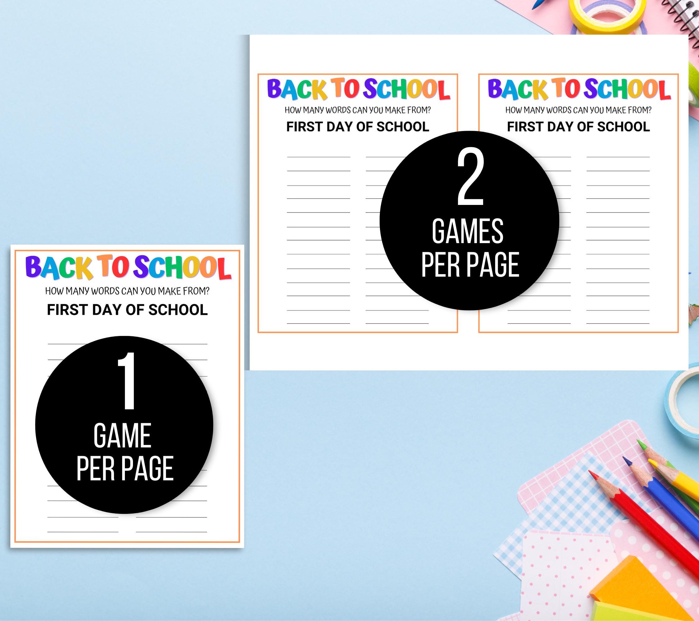 Back to School Games, Back to School Game Bundle, Back to School ...
