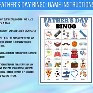 Printable Father's Day Bingo, 30 Father's Day Bingo Cards, Father's Day ...