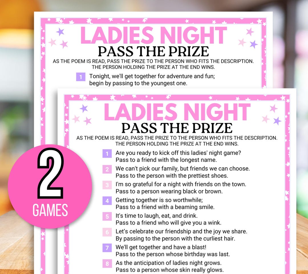 Ladies Night Pass the Prize Games, Ladies Night Party Games, Pass the ...