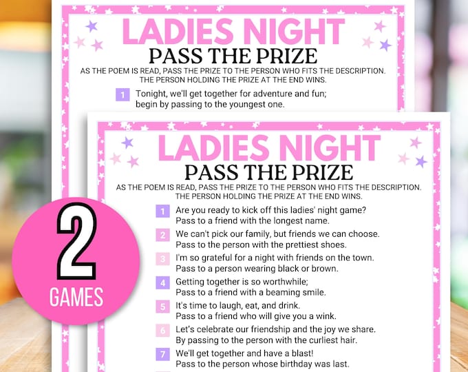Ladies Night Pass the Prize Games, Ladies Night Party Games, Pass the ...
