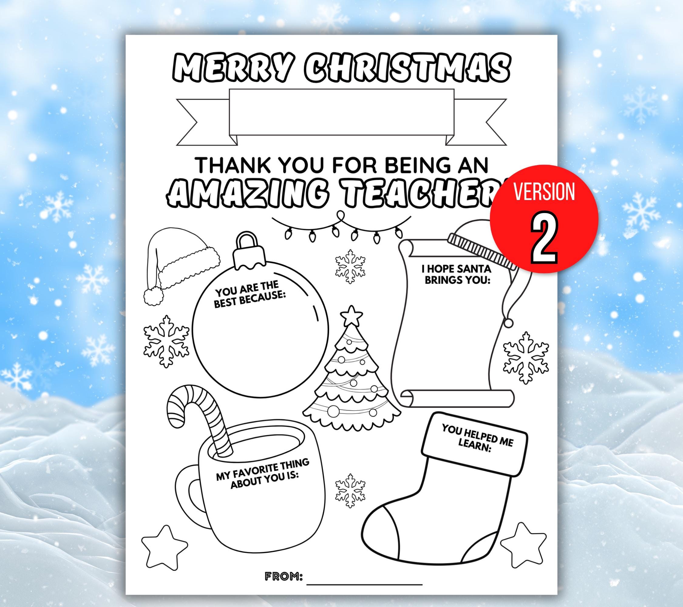 Christmas Teacher Appreciation Gift, Christmas Teacher Thank You Gift ...