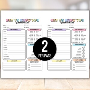 Get to Know You Printable, Get to Know My Team Survey, All About Me ...