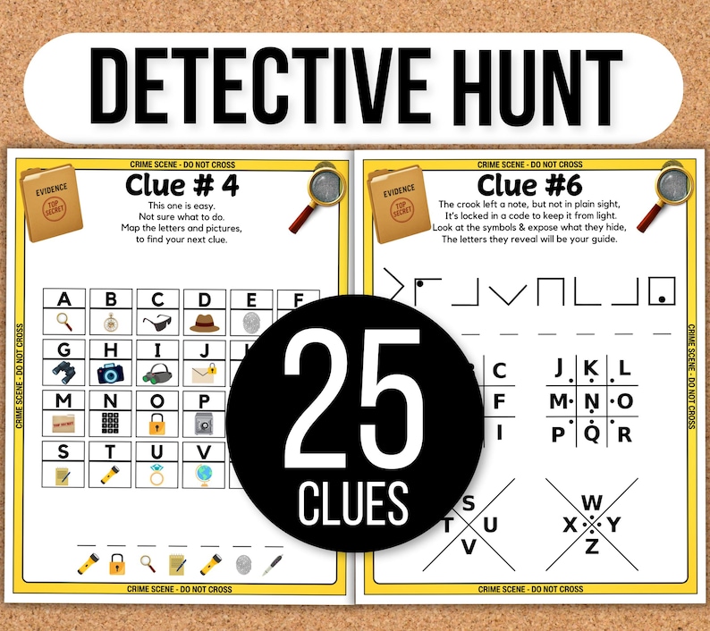Detective Scavenger Hunt, Spy Treasure Hunt, Top Secret Scavenger Hunt ...