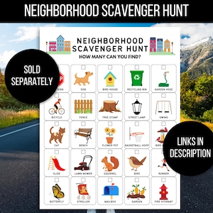 Road Trip Scavenger Hunt for Kids, Vehicle Scavenger Hunts, Road Trip ...