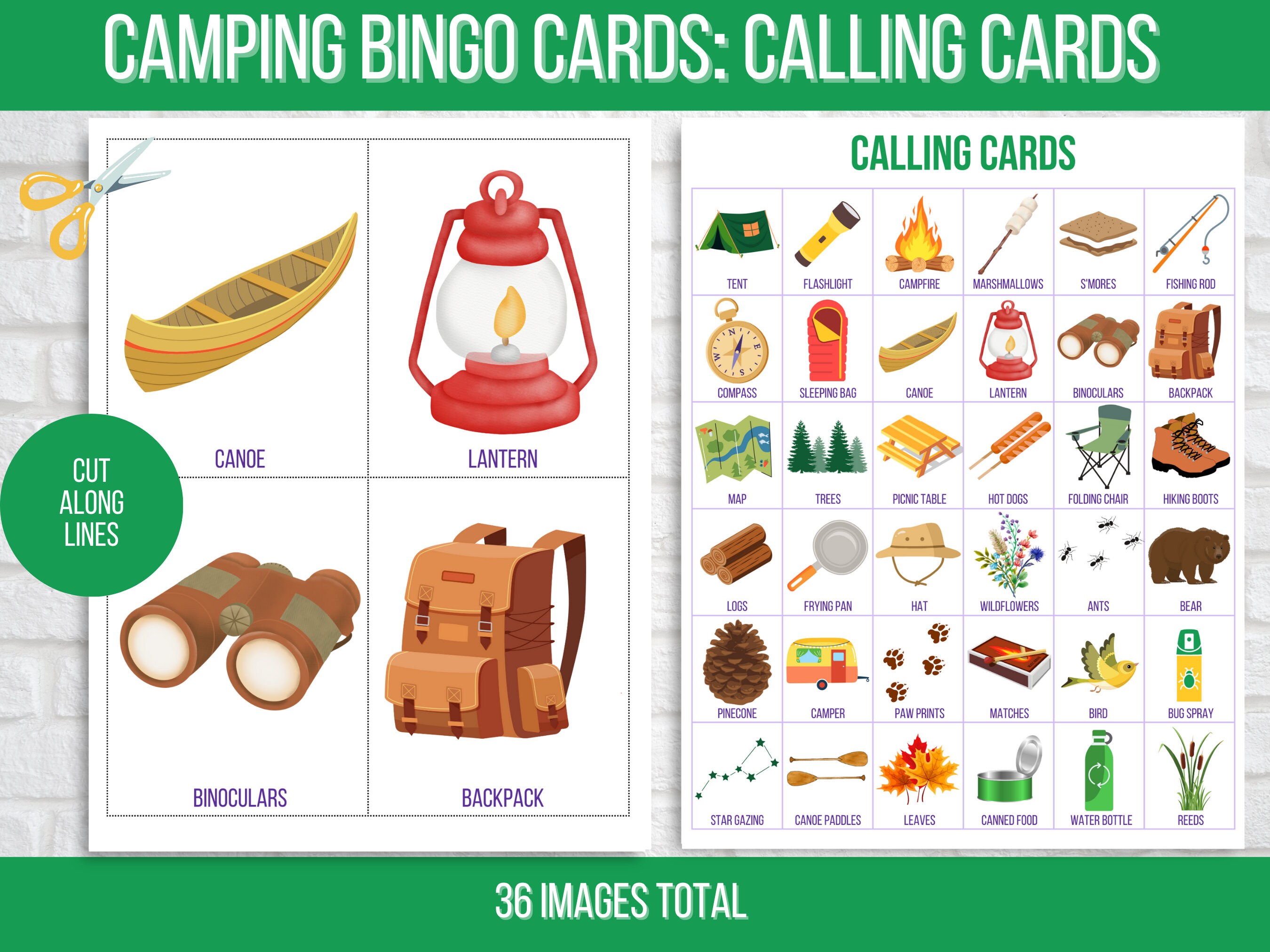 Camping Bingo 30 Printable Camping Bingo Cards Camping Game - Etsy ...