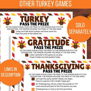 Turkey Trivia Game, Thanksgiving Party Games, Thanksgiving Trivia ...