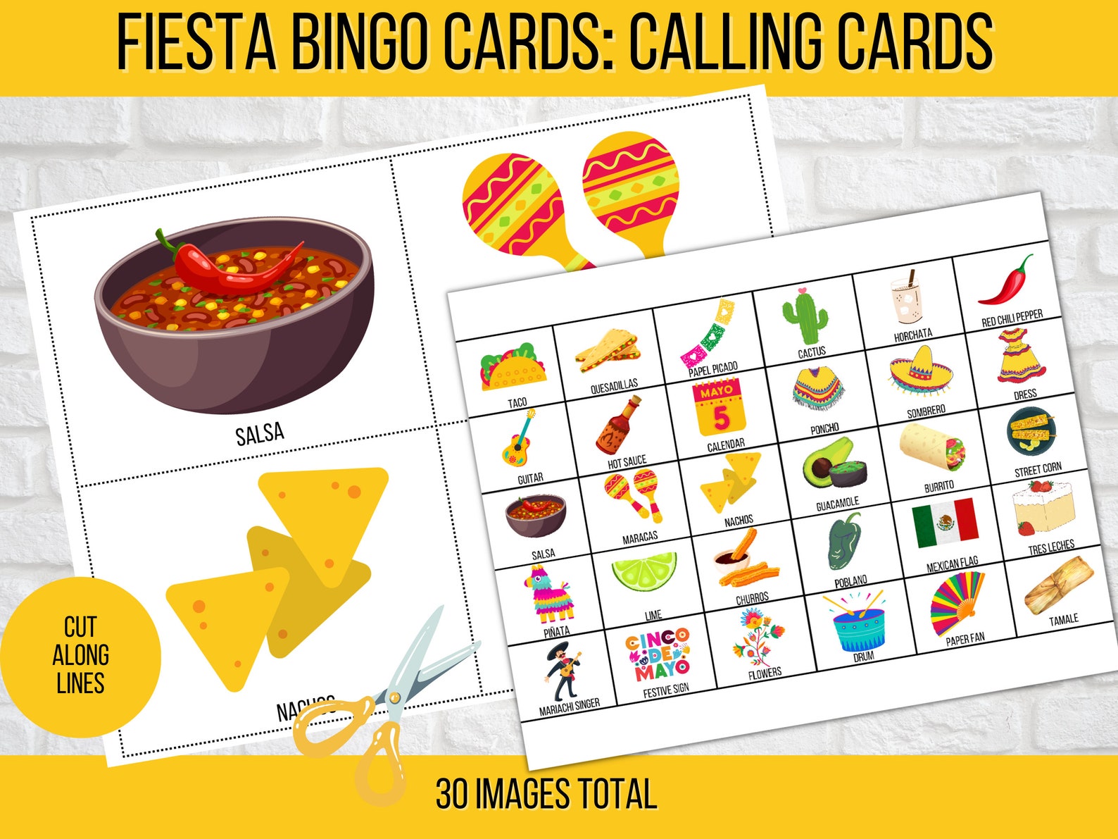 Fiesta Bingo 30 Printable Fiesta Bingo Cards Fiesta Activity - Etsy