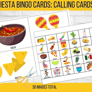 Fiesta Bingo 30 Printable Fiesta Bingo Cards Fiesta Activity - Etsy