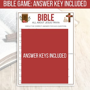 Bible Games, Bible Trivia, How Well Do You Know Jesus Game, Bible Study Games, Sunday School ...