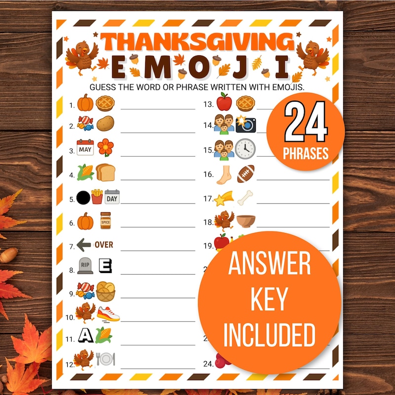 Thanksgiving Game Emoji - Etsy