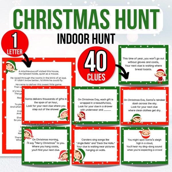 Indoor Christmas Scavenger Hunt - Etsy