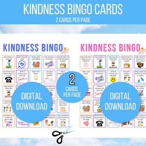 Kindness Bingo, 30 Kindness Bingo Cards, Acts of Kindness Bingo, Kid's ...