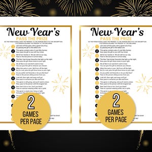 New Years Pass the Prize Game, New Years Pass the Present Game, New ...