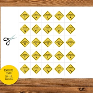 Construction Bingo, 30 Printable Construction Bingo Cards, Construction ...