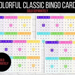 300 Bingo Cards, 6 per Page, Fun Party Game, Classroom Activity, Bingo ...