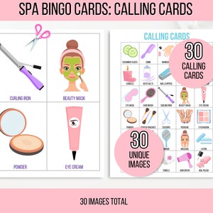 Spa Bingo, 40 Spa Bingo Cards, Spa Birthday Party Game, Girls Party ...