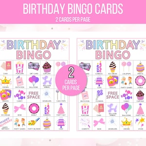 Birthday Bingo, 30 Birthday Bingo Cards, Birthday Party Game, Happy ...