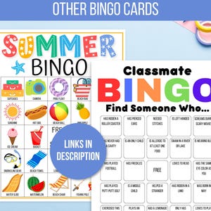 End of Year Bingo, 30 End of Year Bingo Cards, Last Day of School Bingo ...