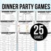 Dinner Party Games, Dinner Games, Icebreaker Games, Team Building Games ...