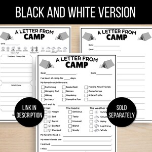 Letters From Camp, Summer Camp Letters, Printable Letter From Camp ...