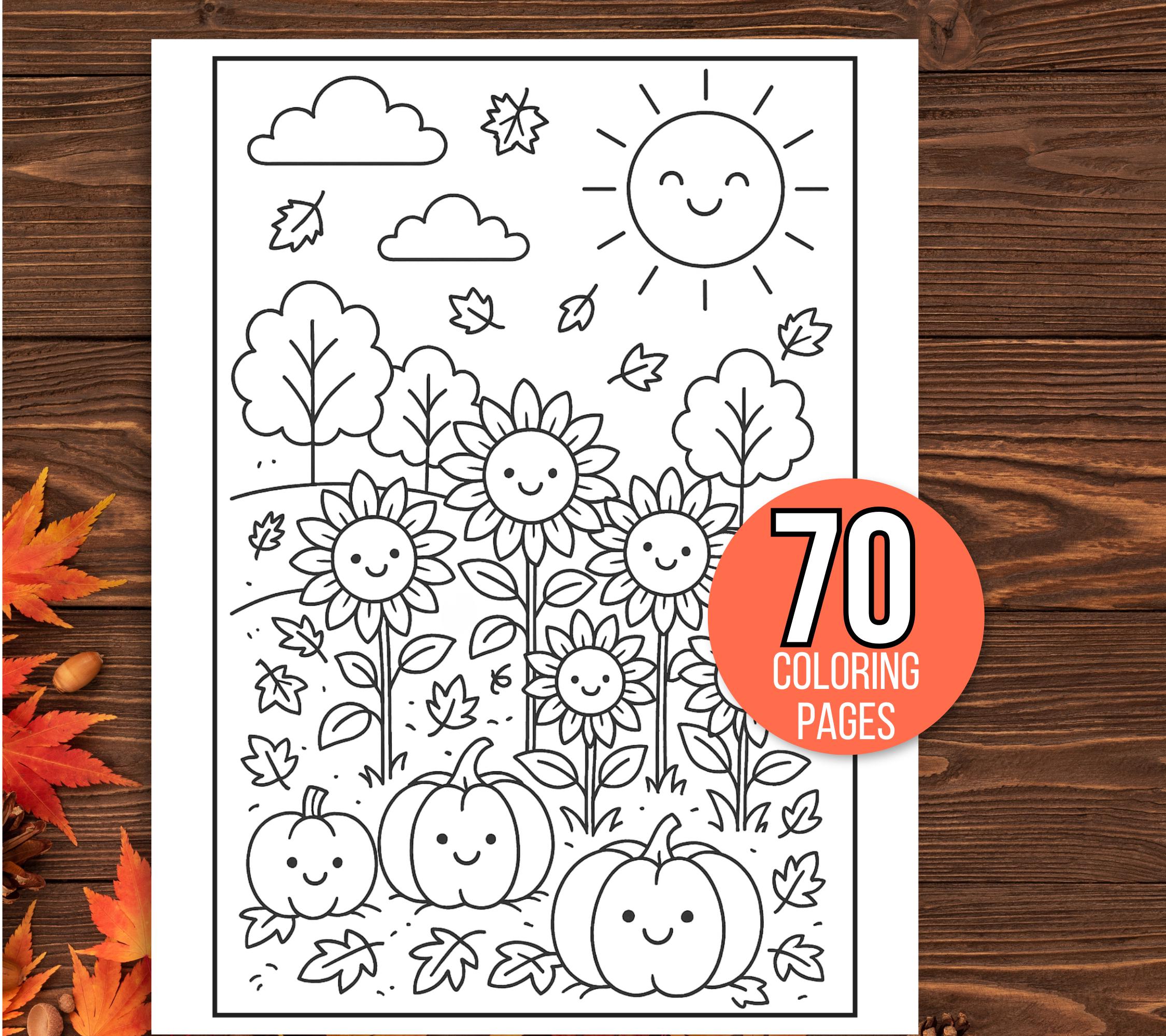 Fall Coloring Pages, Fall Coloring Book, Fall Coloring Sheets, Autumn ...
