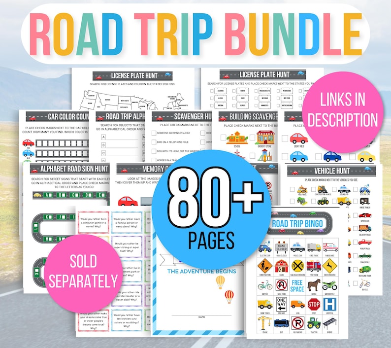 Road Trip Scavenger Hunts, Road Trip Games, Road Trip Hunt, Road Trip ...