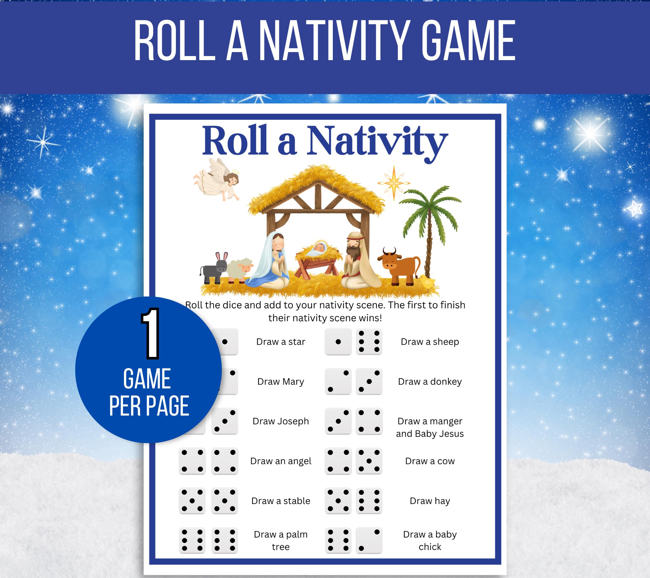 Roll a Nativity, Nativity Game, Birth of Jesus Game, Christmas Bible ...