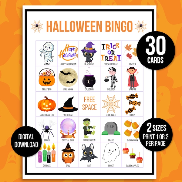 Halloween Bingo - Etsy