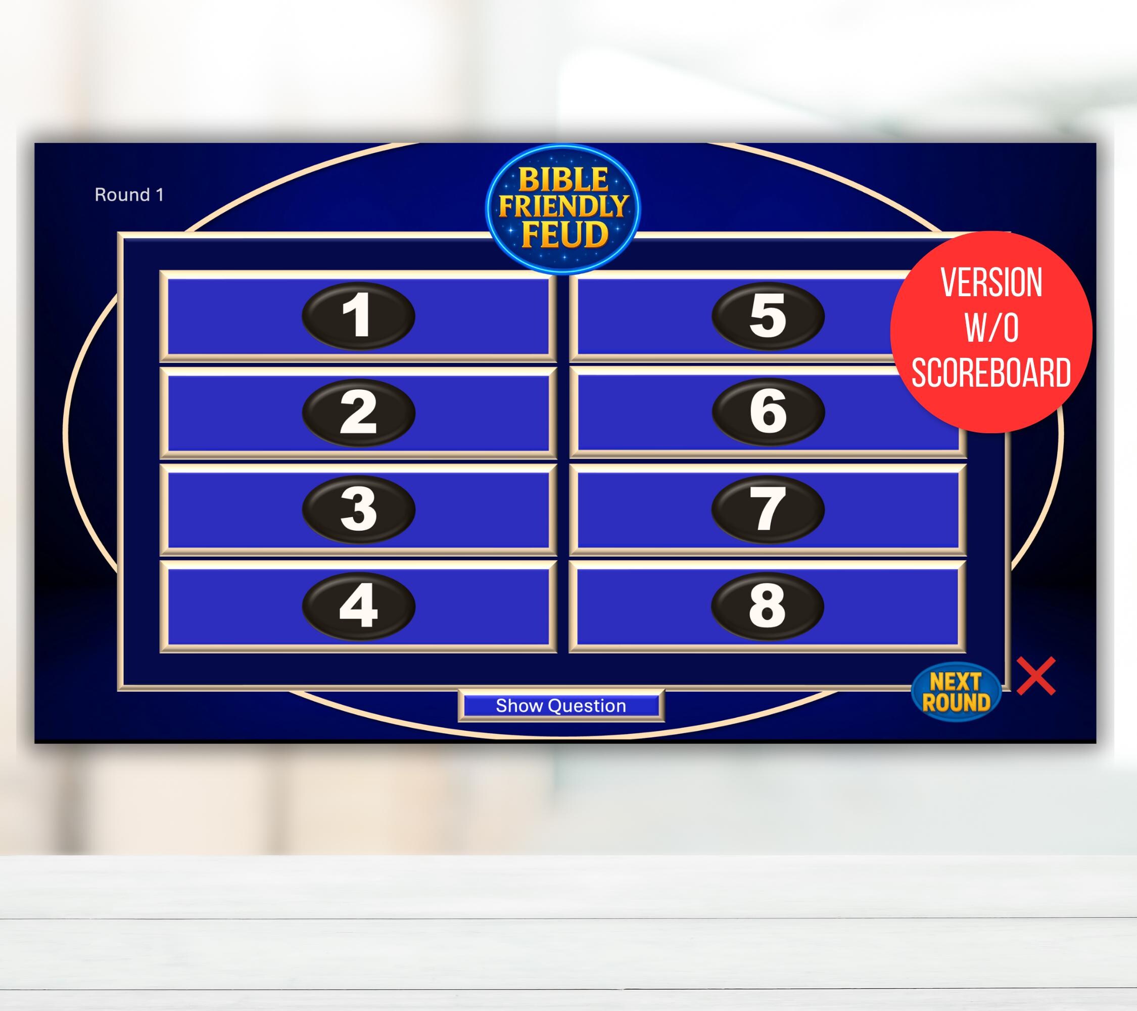 Editable Bible Feud Game, Bible Trivia Game Template, Interactive Bible ...