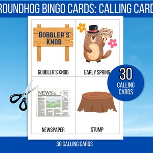 Groundhog Day Bingo, 30 Printable Groundhog Day Bingo Cards, Groundhog ...