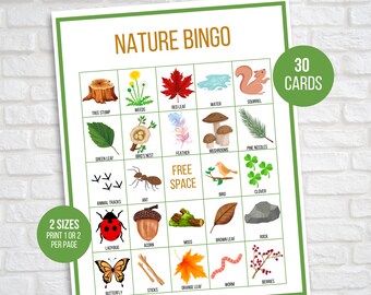 Nature Scavenger Hunt Instant Download Backyard Game - Etsy