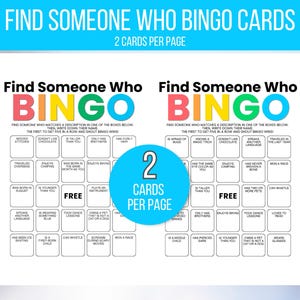 Get to Know You Bingo, Find Someone Who Bingo, Find the Guest Bingo ...