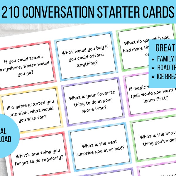 Conversation Starters for Teens - Etsy