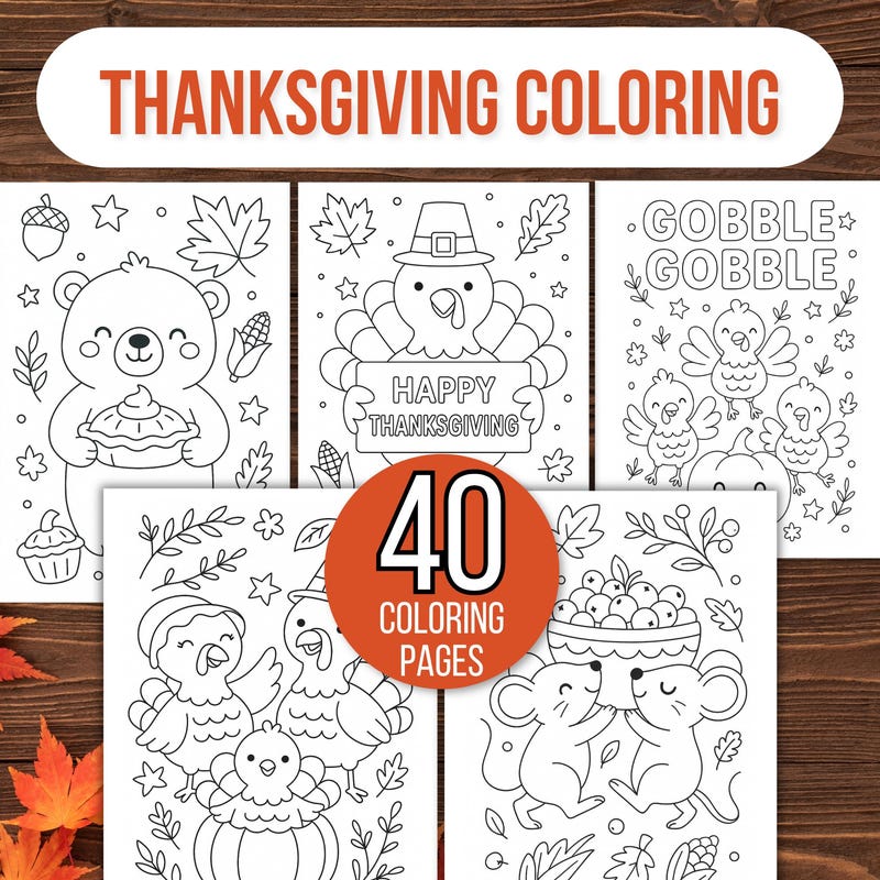 Turkey Coloring Book - Etsy