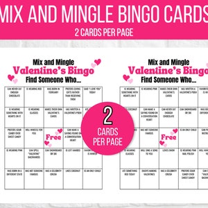 Valentine's Bingo, Valentine's Get to Know You Bingo, Find Someone Who ...
