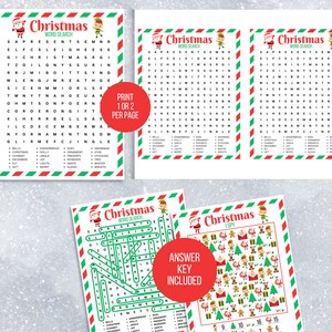 Christmas Game Bundle, 16 Printable Christmas Games, Christmas ...