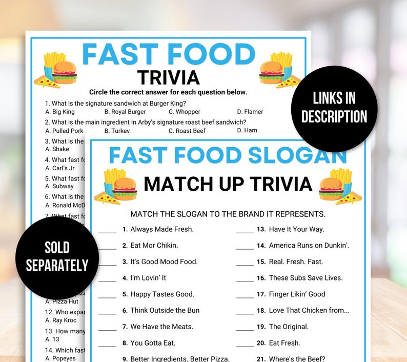 TV Commercial Trivia Game, TV Slogans Trivia Game, TV Commercial Match ...