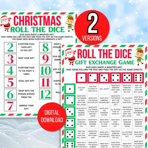 Roll the Dice Holiday Gift Exchange Games, Fun Christmas Games ...