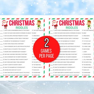 Christmas Riddles Game, Holiday Riddle Game, Fun Christmas Game ...