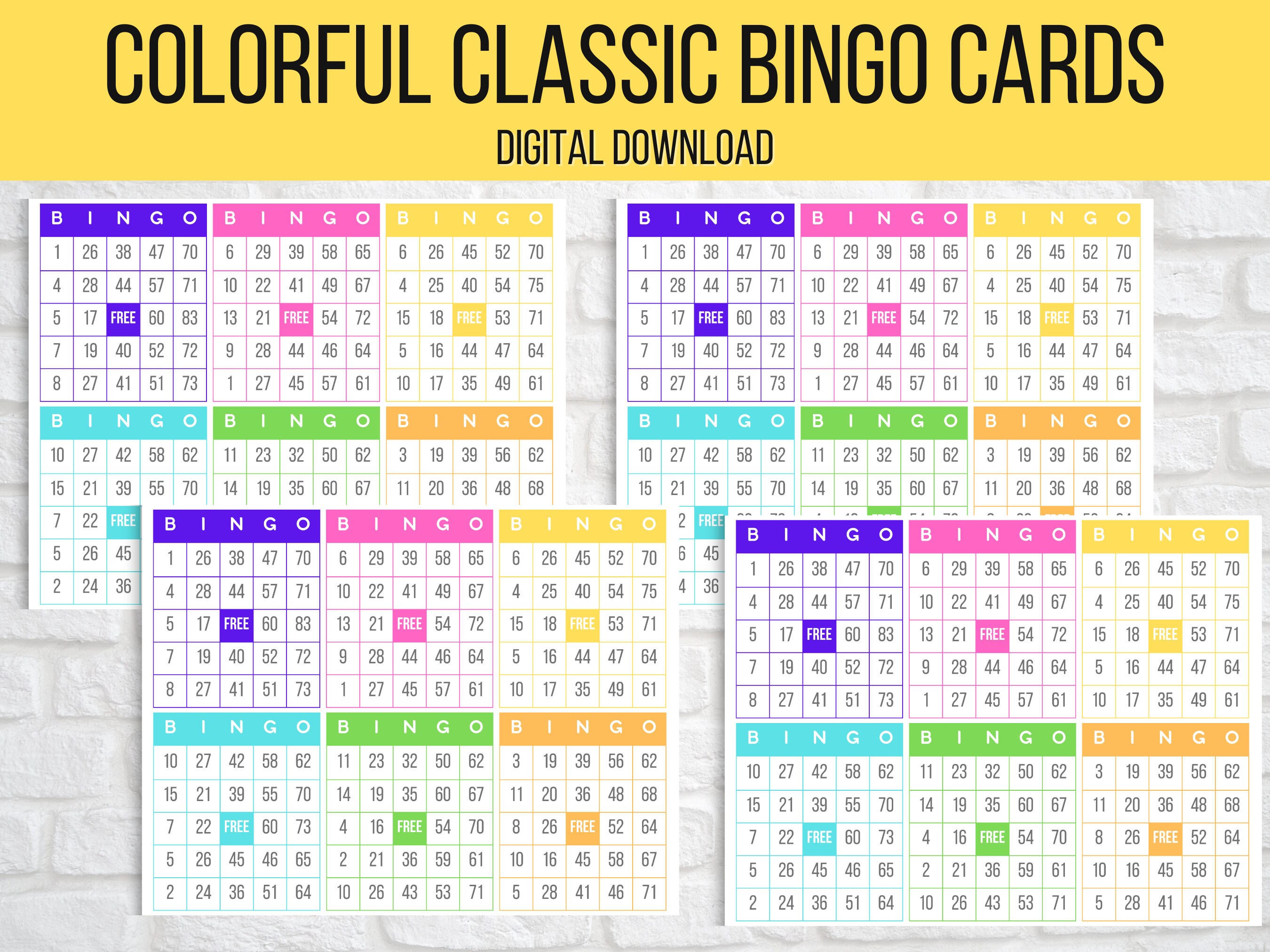 300 Bingo Cards 6 per Page Fun Party Game Classroom - Etsy