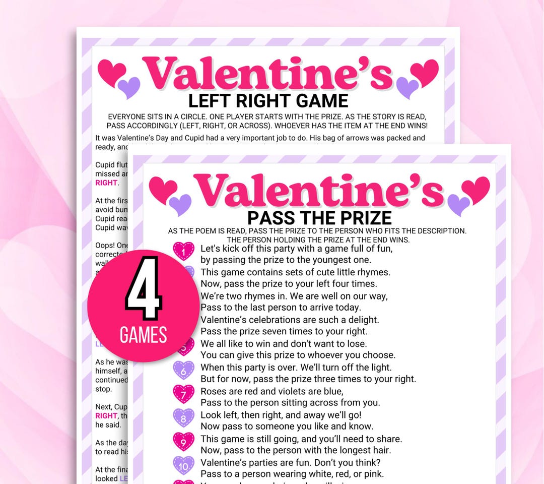 Valentines Pass the Prize Game, Valentines Pass the Present Game ...
