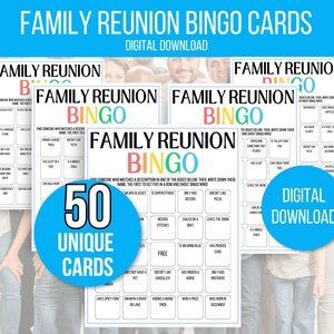 Family Reunion Bingo, Find Someone Who Bingo, Find the Relative Bingo ...