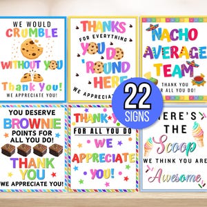 Teacher Appreciation Food Signs Bundle, Teacher Appreciation Week ...