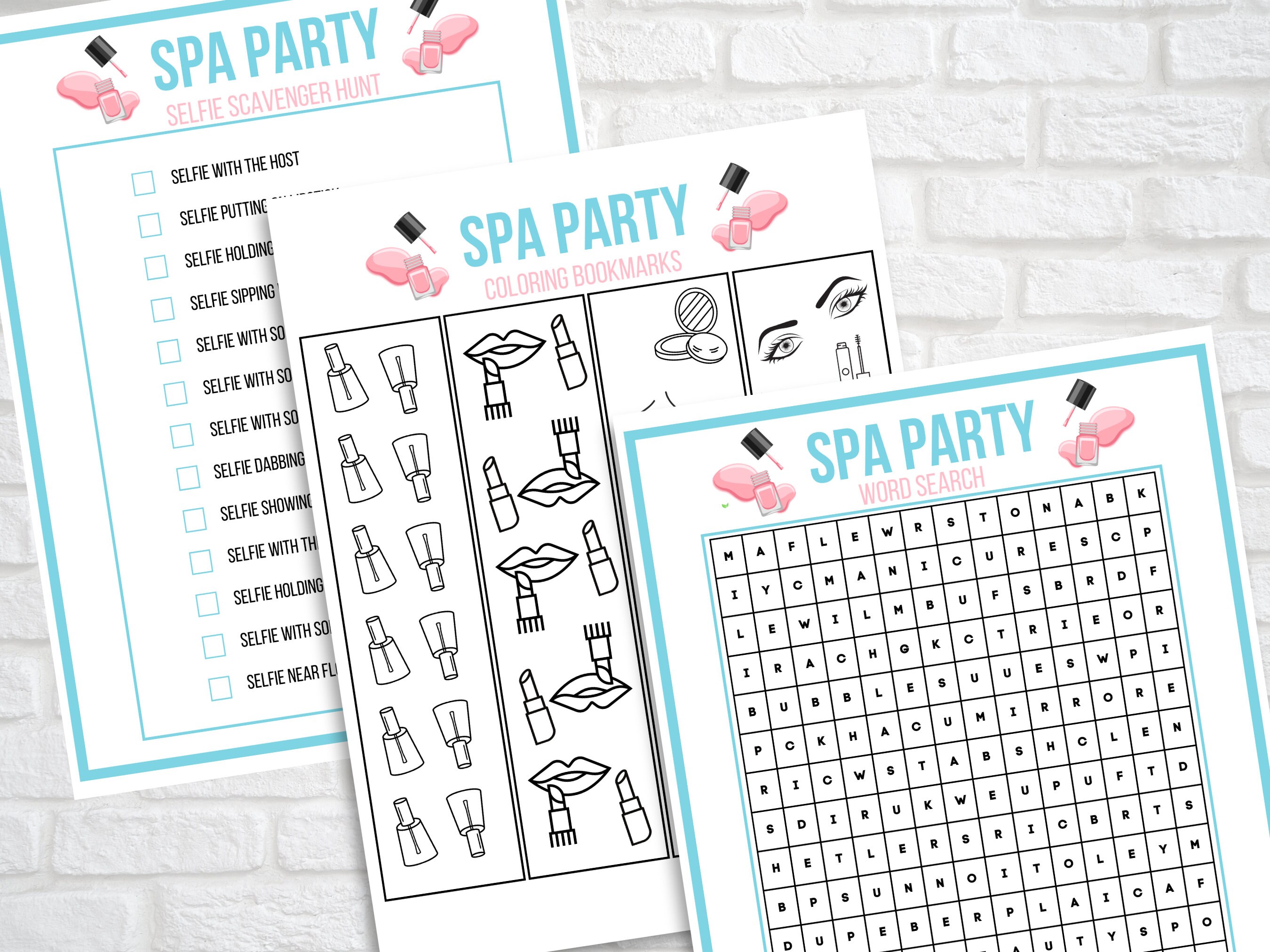 Spa Party Games Printable Spa Party Activities Girls Spa - Etsy