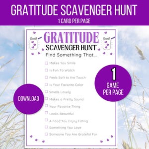 Gratitude Photo Scavenger Hunt, Gratitude Scavenger Hunt for Kids ...