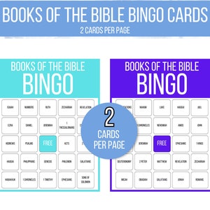 Books of the Bible Bingo, Bible Bingo, 60 Bible Bingo Cards, Bible ...