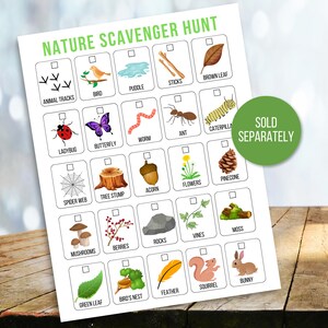 Nature Bingo, 30 Printable Nature Bingo Cards, Nature Party Game ...
