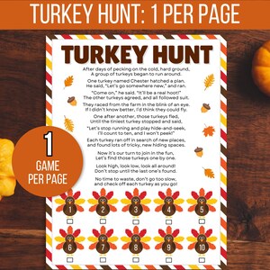 Thanksgiving Scavenger Hunt, Turkey Hunt Game, Thanksgiving Treasure ...