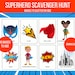 Superhero Scavenger Hunt, Superhero Game, Superhero Birthday, Superhero ...