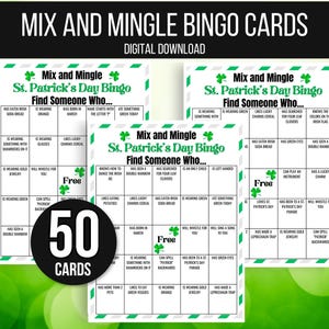 St. Patrick's Day Bingo, St. Patricks Day Get to Know You Bingo, Find ...